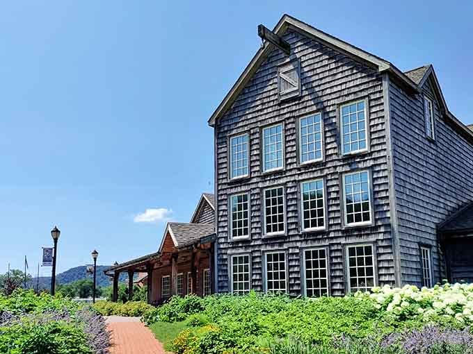 That weathered shingle facade and those towering windows prove world-class art doesn't need Manhattan zip codes.