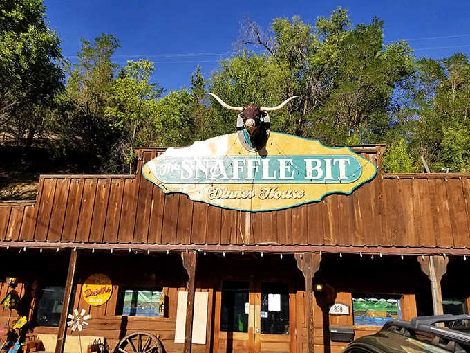 That longhorn-topped sign isn't just decoration&mdash;it's a promise that serious Western cooking awaits inside this Eastern Oregon gem.