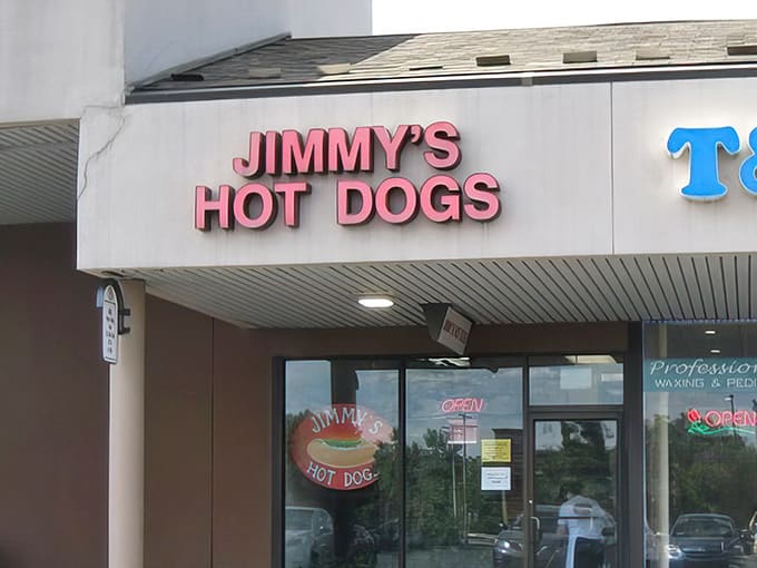 That pink signage isn't just decoration, it's a beacon calling hot dog lovers home to Palmer Township.