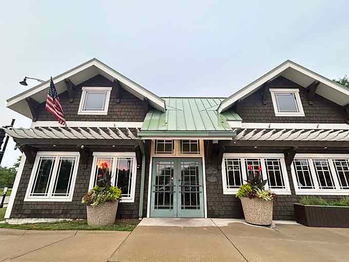 The inviting entrance promises good times inside, like a friend waving you over to join the party already in progress.