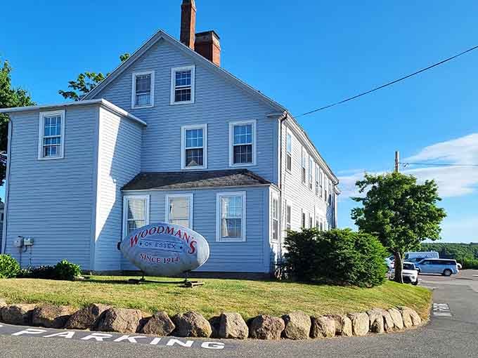 That classic New England exterior isn't trying to impress anyone, and that's exactly why it does.