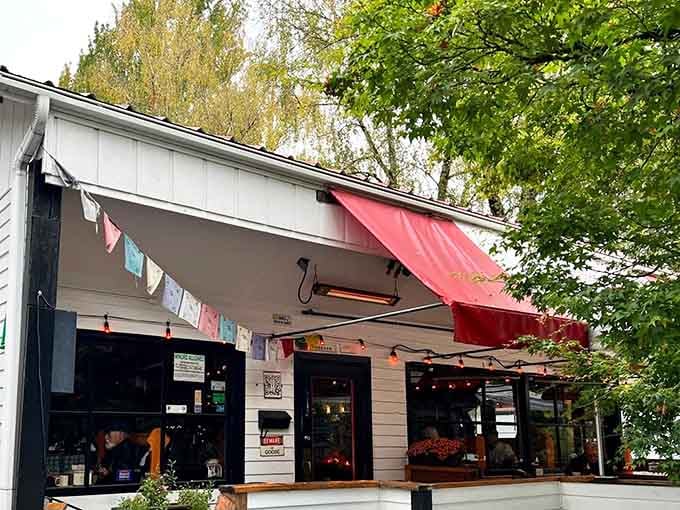 That weathered exterior isn't a bug, it's a feature at this legendary Portland sandwich sanctuary.
