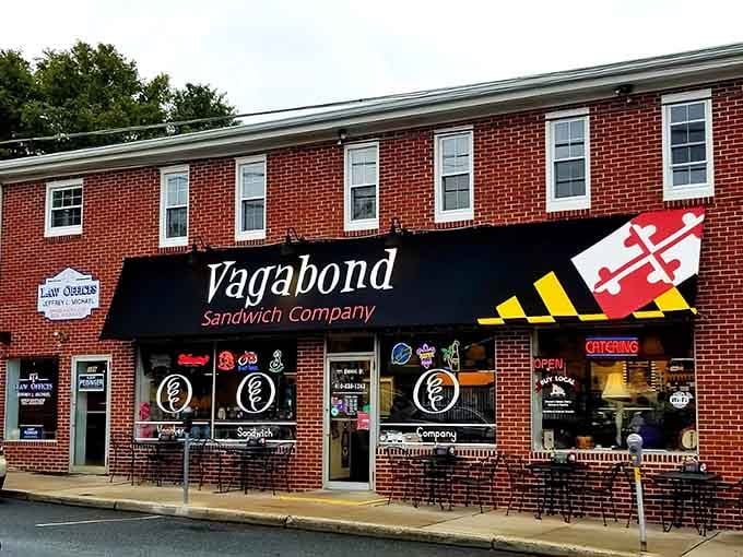 That Maryland flag sign isn't just decoration, it's a declaration of local pride and sandwich supremacy.