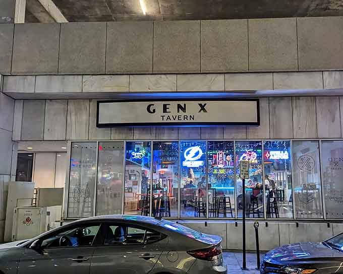 That neon glow through the windows isn't just ambiance&mdash;it's a beacon calling you home to 1989.