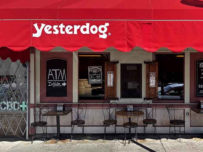 The storefront practically winks at you, promising the kind of meal that'll become your new happy place.