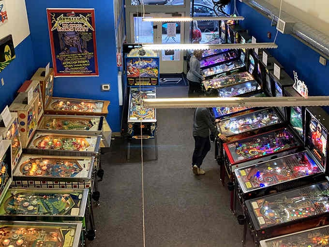 Rows of gleaming machines stand ready like a chrome-and-glass army waiting to devour your afternoon.