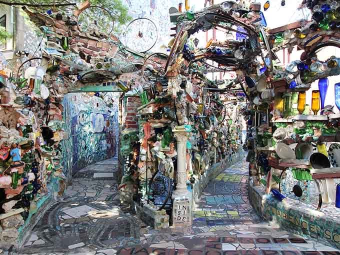 Mirrors and mosaics create an optical illusion maze where even getting lost feels like an artistic achievement.