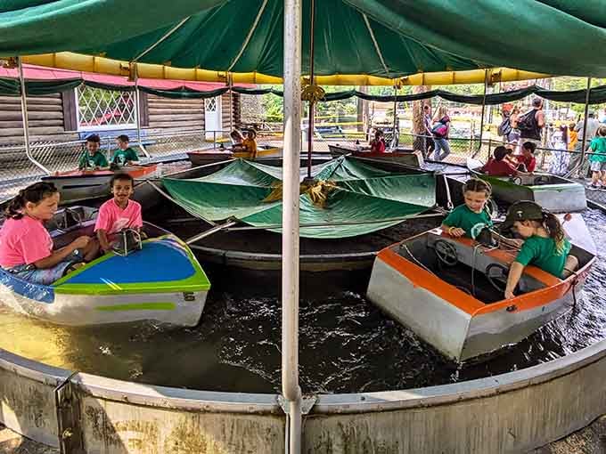 These colorful boats offer gentle spins and giggles, perfect for the youngest adventurers in your crew.