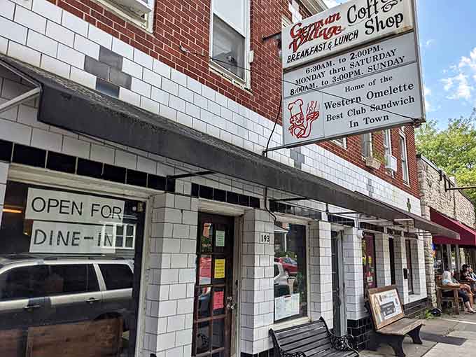 That classic tile exterior isn't trying to be vintage, it just is, and that's the whole point.