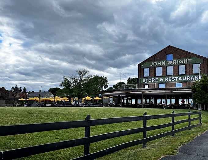 The historic brick facade welcomes you like an old friend who happens to serve exceptional food.