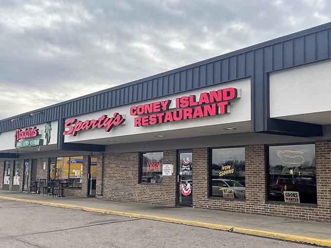 That cheerful sign knows something you don't&mdash;legendary coney dogs await inside.