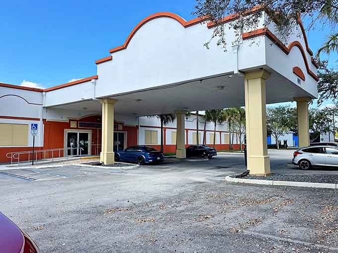 The entrance promises automotive treasures inside, like finding your cool uncle's secret garage finally unlocked.