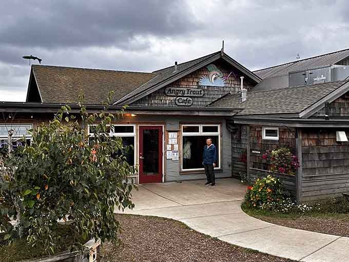 That grumpy fish logo above the door promises attitude, but the welcome inside is pure North Shore hospitality.