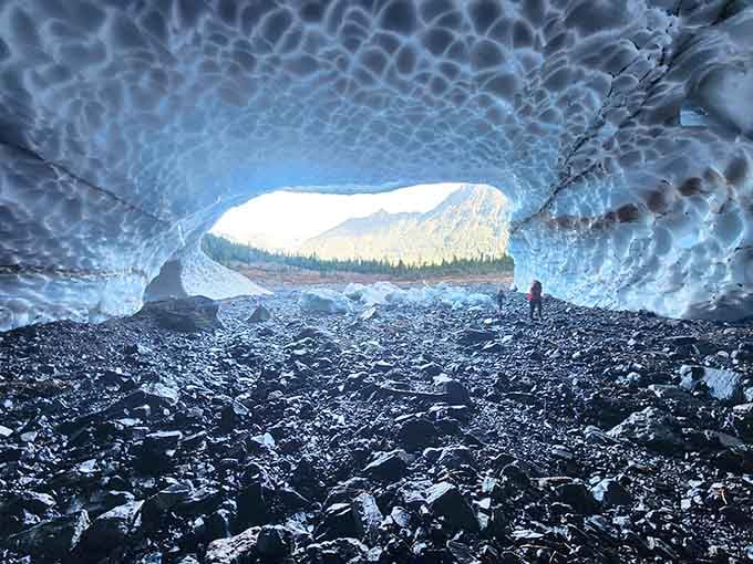That ethereal blue glow isn't Photoshop trickery, it's Mother Nature showing off her interior design skills spectacularly.