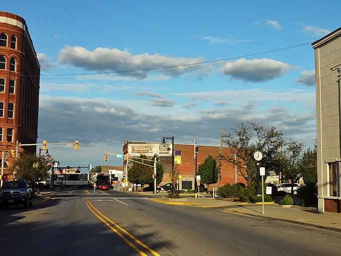 Downtown Terre Haute stretches out under big Midwestern skies, where historic brick buildings still stand proud and traffic lights actually work.