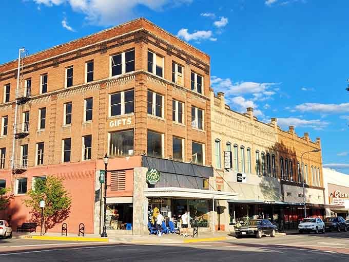 Historic brick buildings line downtown streets where your rent won't require a second mortgage or selling plasma.