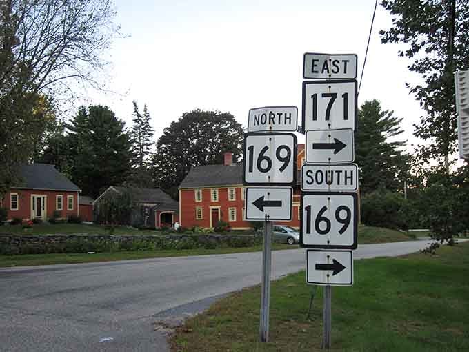 When even the road signs look picturesque against those classic red colonial homes, you know you've found something special.