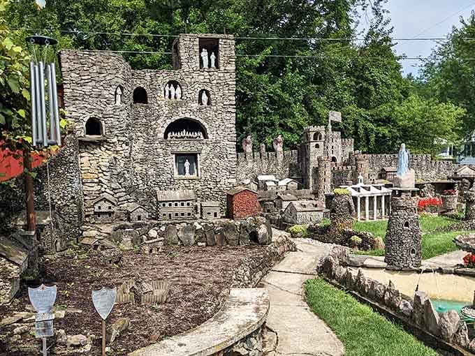 Miniature buildings dot the landscape, each one detailed enough to make you wonder if tiny royalty might actually live here.