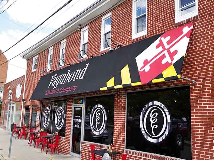 That Maryland flag sign isn't just decoration, it's a declaration of local pride and sandwich supremacy.