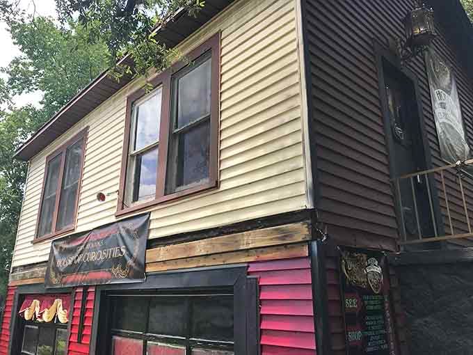 The colorful exterior practically screams "normal shopping ends here, adventure begins now" in the best possible way.