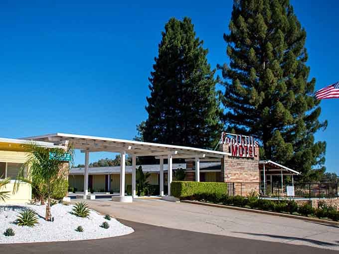 That iconic neon sign and mid-century architecture announce you've arrived at something special in Auburn's foothills.