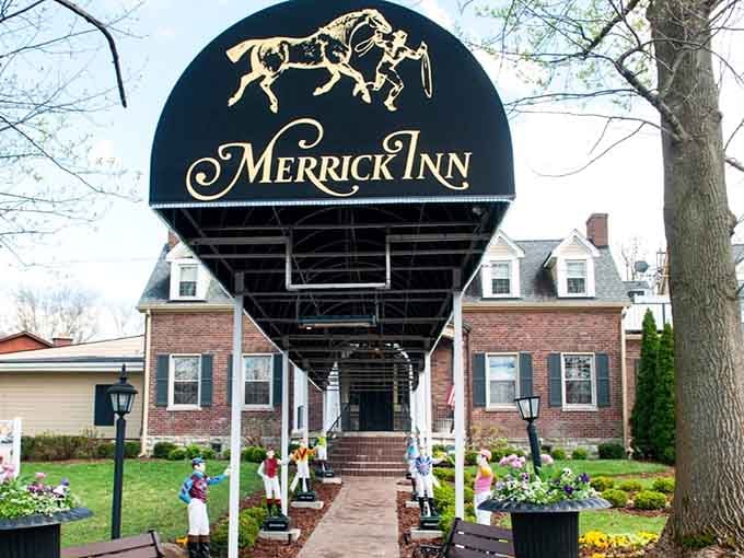 That elegant awning and charming brick facade promise something special awaits inside this Lexington treasure.