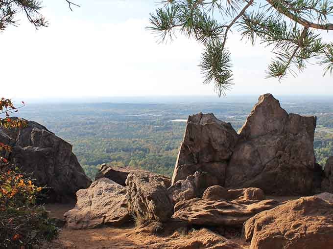 Ancient rock formations frame views that'll make your Instagram followers question if you secretly moved to Colorado.