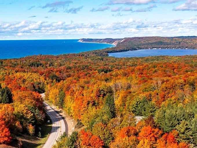 When autumn decides to show off, this is what happens: nature's greatest hits album in one spectacular view.