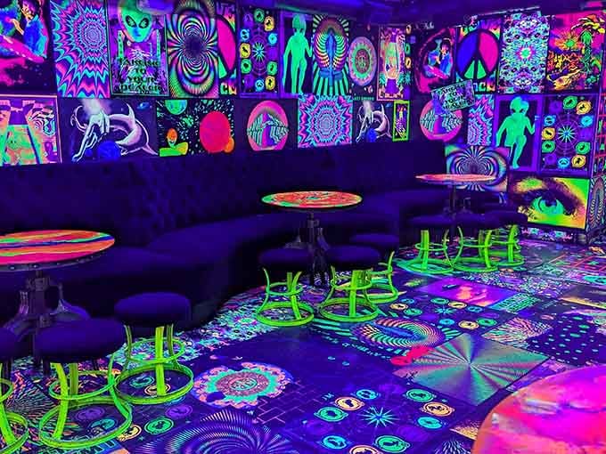 The psychedelic floor alone could keep you entertained for hours, like a cosmic disco threw up rainbows.