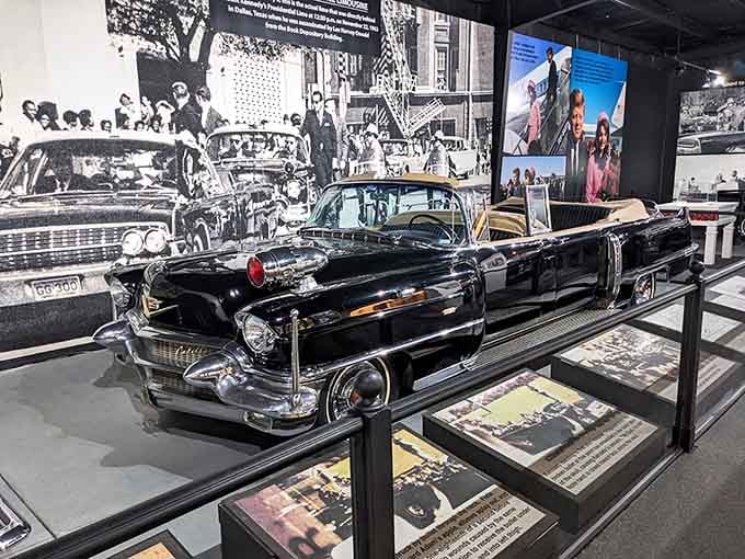 Classic presidential elegance meets American automotive history in this stunning display of power and prestige on wheels.