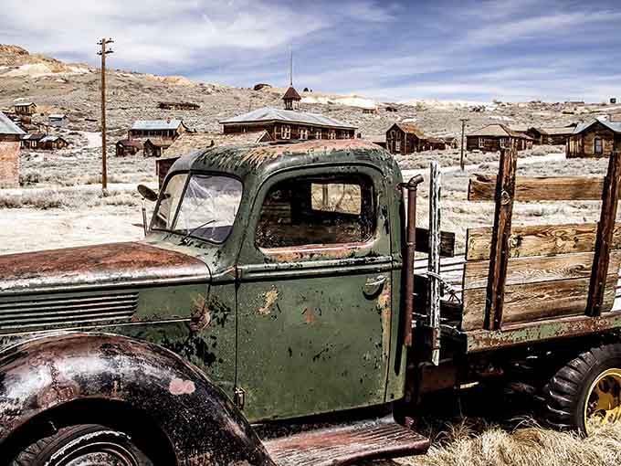 That vintage truck has seen more California history than your great-grandfather's photo album ever could capture.