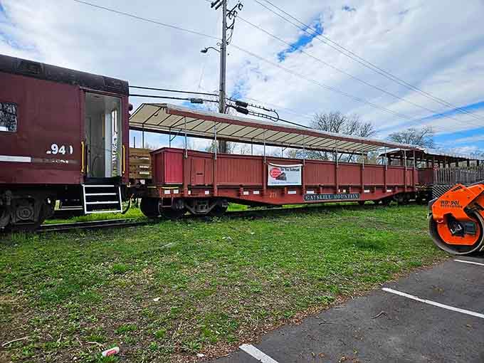 Open-air cars under blue skies remind you that sometimes the best seat doesn't have a roof at all.