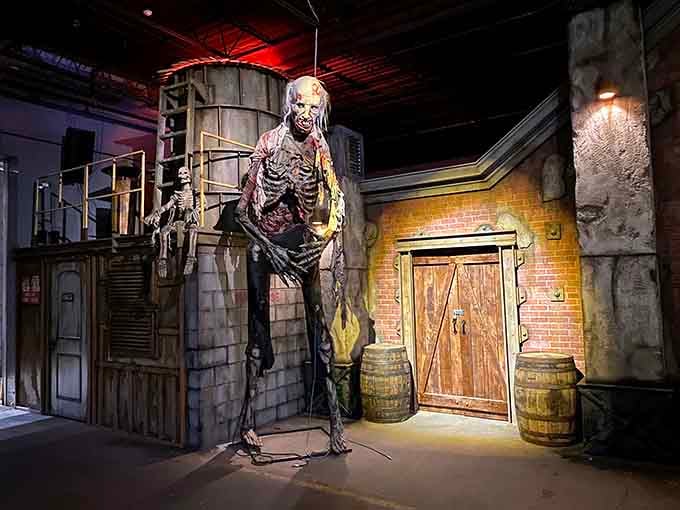 That industrial decay aesthetic hits different when there's a creature lurking somewhere in those shadows waiting for you.