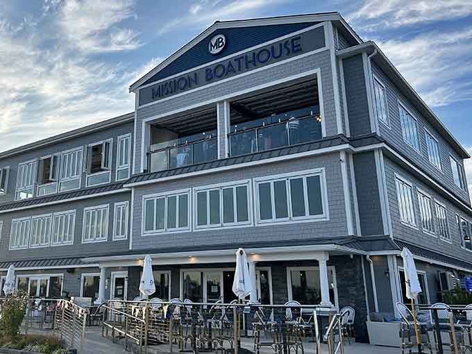 The harbor stretches out beyond the patio, reminding you that sometimes the best destinations are right in your backyard.