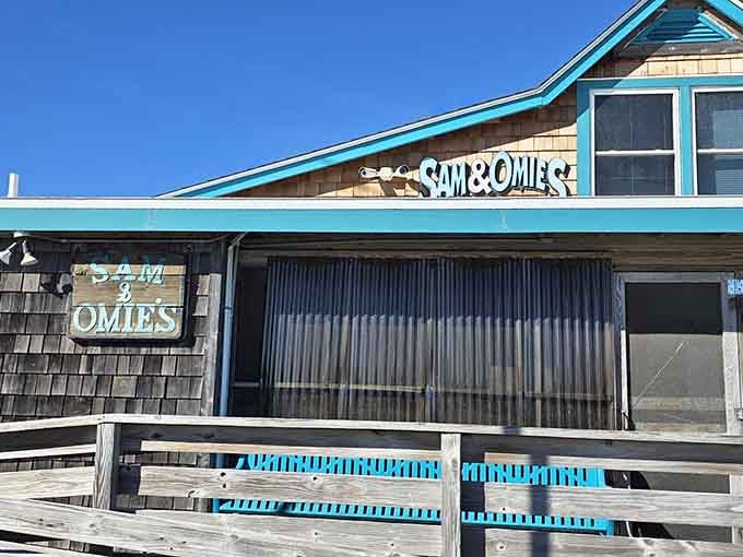 That turquoise trim isn't just decoration&mdash;it's a beacon calling hungry souls home since the Depression era.