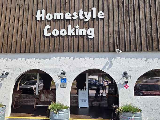 Those arched entryways welcome you like a Southern grandmother's hug, promising comfort food that actually delivers on its promises.