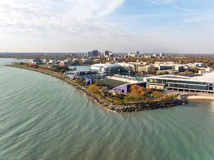 Northwestern's lakefront campus proves higher education looks better with a water view and architectural ambition.