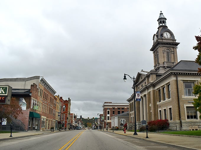 That courthouse clock tower has been keeping time over Brookville's main square longer than most of us have been alive.
