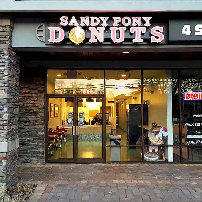 That pink and white sign isn't just calling you, it's practically singing a siren song of sweetness.