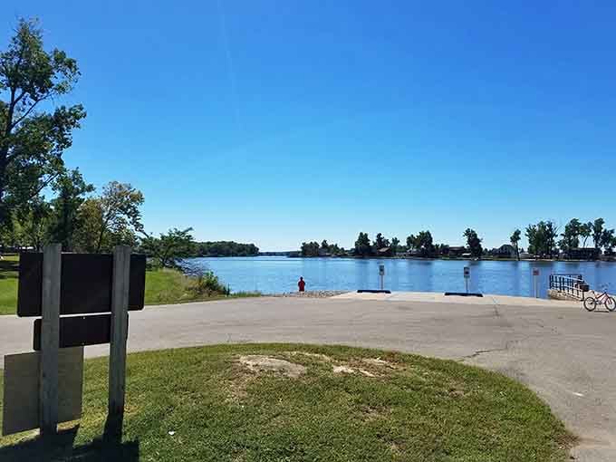 The lake stretches out like nature's own infinity pool, minus the overpriced resort fees and crowded loungers.