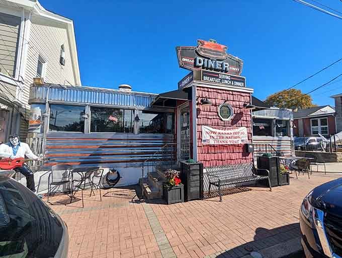 That stainless steel exterior catches the morning sun like a beacon calling you to pancake paradise.