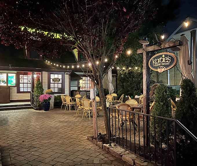Those string lights and bistro chairs whisper "Paris," but the warmth here is pure Virginia hospitality.