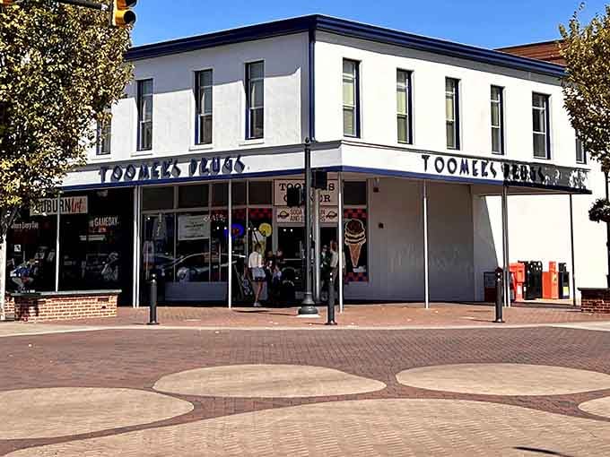 That classic corner storefront isn't trying to be retro; it's been the real deal for over a century.