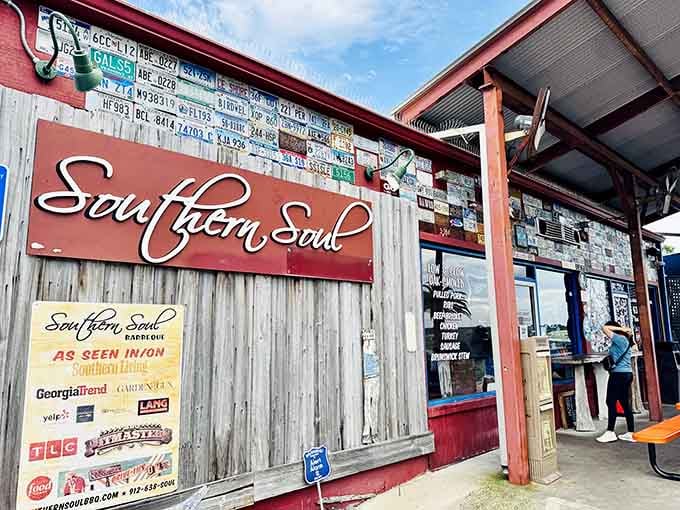 When corrugated metal and license plates come together, magic happens in the most delightfully unexpected ways.