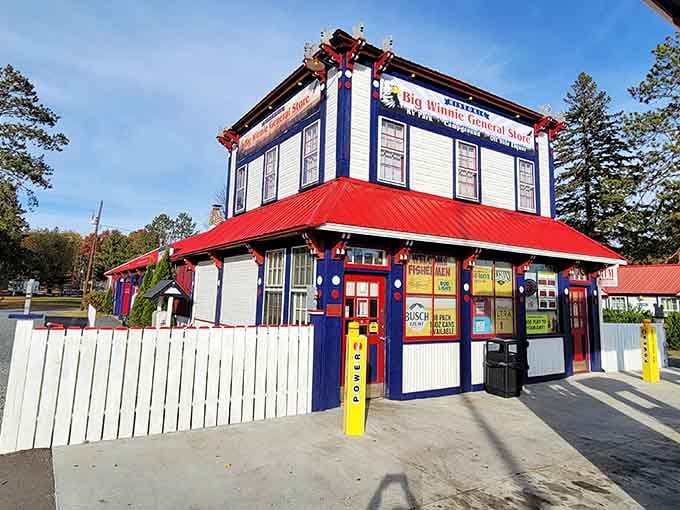 That red, white, and blue exterior isn't subtle, and honestly, why should it be?