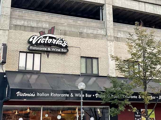 That storefront glow isn't just lighting, it's the promise of carbs and happiness waiting inside for you.