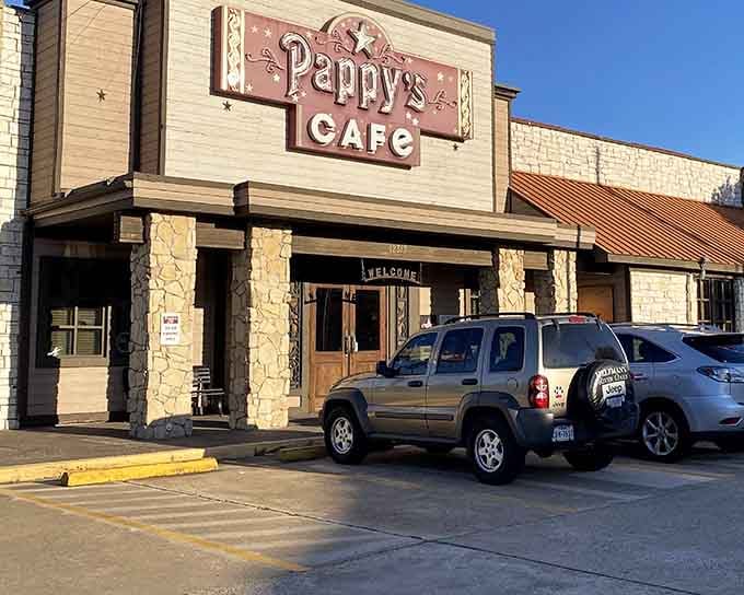 That sign isn't just marking a restaurant, it's announcing your arrival at Texas comfort food headquarters.