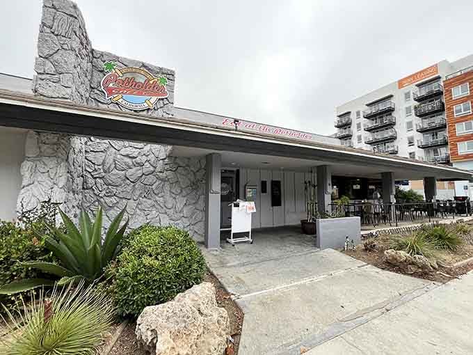 When even the building's exterior suggests "we do things bigger here," you know you're in for a memorable meal.