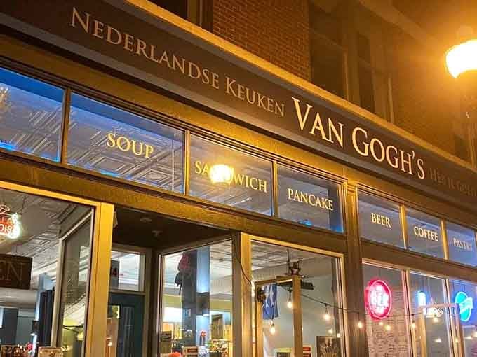 The sign stands out like a beacon, drawing hungry travelers to Dutch delights in downtown Springfield.