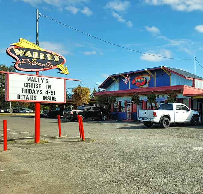 That vintage sign isn't just pointing the way&mdash;it's practically demanding you pull over for burger salvation.